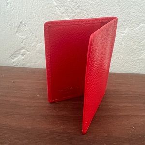 Fabriano | Bags | New Fabriano Boutique Slim Red Pebbled Italian ...